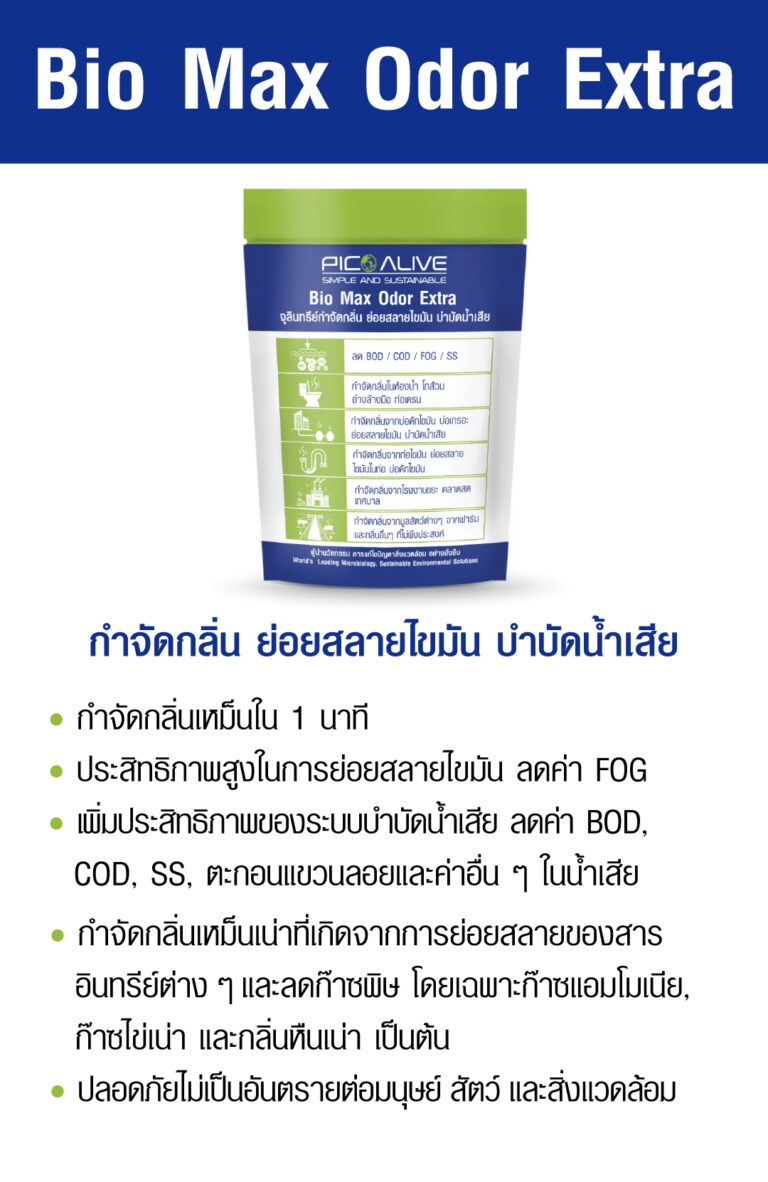 PICO ALIVE บริการและการใช้ผลิตภัณฑ์จุลินทรีย์แก้ไขปัญหา